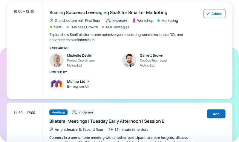 Event platform built for networking.