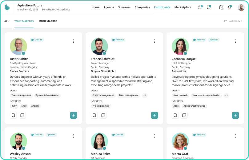 Event platform built for networking.