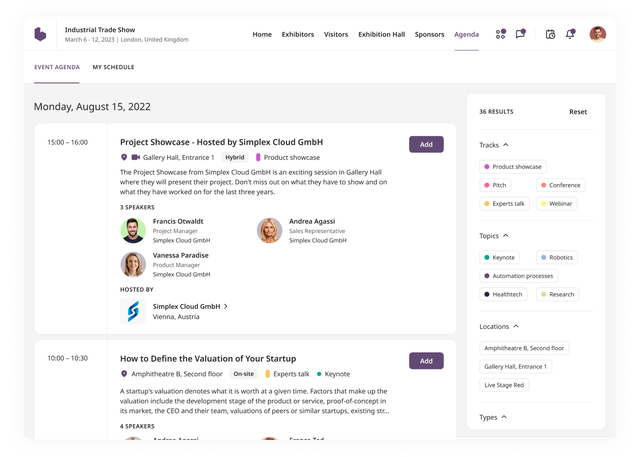 High-performing hybrid trade show software.