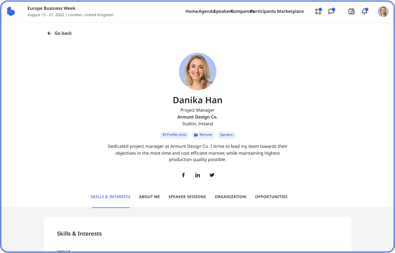 Event platform built for networking.